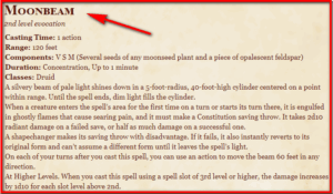 Moonbeam D&D 5th Edition - D&D 5e Character Sheets