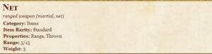 Net 5E Weapon - D&D 5e Character Sheets